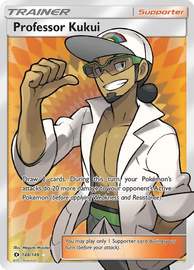 Professor Kukui Raw Card - Collectible Pokémon Trainer Card